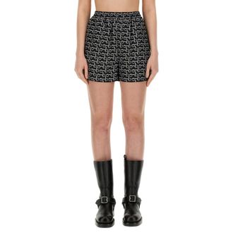 Burberry Shorts imprim&eacute; B - Femme - Shorts - Noir - Taille: 38 FR