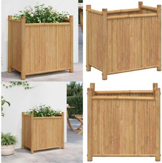 vidaXL Vidaxl - Jardini&egrave;re 50x30x50 cm bambou - Jardinier - Pot De Fleurs - Bac &agrave; Fleurs - Bambous - D&eacute;co Ext&eacute;rieur - Home & Living