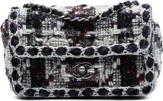 Chanel Sac bandouli&egrave;re matelass&eacute; en tweed pr&eacute;-appr&eacute;ci&eacute; - Femme - Pre-owned - Noir - Taille: ONE Size