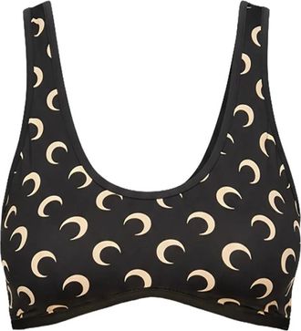 Marine Serre Femme, Tops, Noir, Taille: 40 FR Soutien-gorge jersey imprim&eacute; lune
