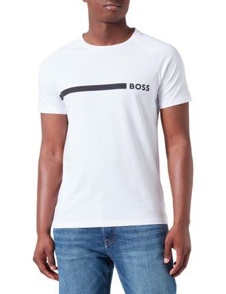 BOSS Herren T-Shirt Slim Fit, Kurzarm, White100,S
