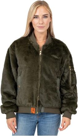 Bombers Original Femme, Vestes, Vert, Taille: 42 FR Bomber Jacket