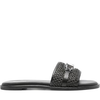 Michael Kors Schwarze Slide Hausschuhe f&uuml;r Frauen - - Shoes - Damen - Schwarzk - 36 EU