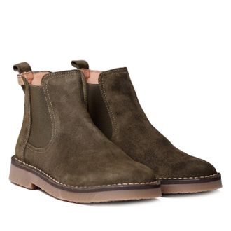 Toni Pons Damen-Stiefelette aus geteiltem Wildleder - ISA-SY - Khaki, 37 EU