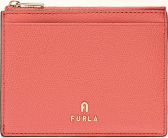 Furla Camelia Kartenetui M Aperitivo Orange Strukturiertes Leder Damen