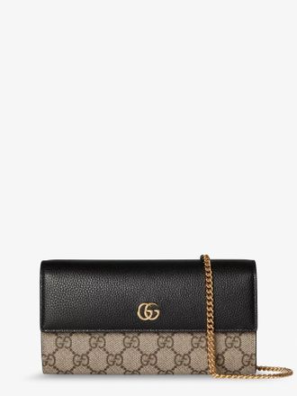 Gucci GG Marmont leather and GG Supreme fabric crossbody bag - GUCCI - gender_Woman