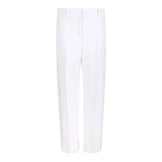 Elisabetta Franchi Hose aus Cr&ecirc;pe-Gewebe - - Trousers - Damen - Wei&szlig; - M