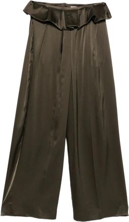 Khaite Femme, Pantalons, Vert, Taille: 36 FR Pantalon large