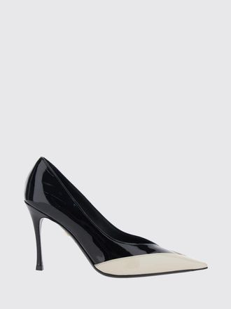 Ferragamo Stiletto-Pumps aus Lackleder mit zweifarbigem abstraktem Muster