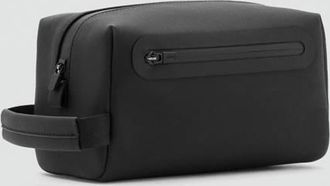 Mango Trousse de toilette en cuir noir - Homme - Taille unique - MANGO MAN