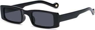 Generic Lunettes De Soleil Carr&eacute;es &Agrave; Petite Monture For Hommes Et Femmes, Tendance For Les Vacances En Plein Air(Black)