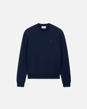 Ami Ami Paris - Sweatshirt bleu en Coton Ami De Coeur Bleu - Taille : XXS - Unisex