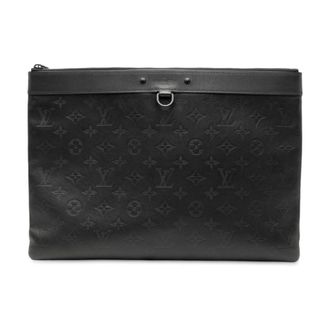 Louis Vuitton Porte-documents en cuir pr&eacute;-poss&eacute;d&eacute; - Femme - Pre-owned - Noir - Taille: ONE Size