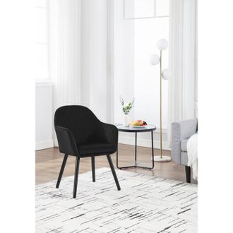 Woltu 1x Esszimmerstuhl, Küchenstuhl mit Armlehne Rückenlehne, Polsterstuhl Wohnzimmerstuhl, bis 150 kg belastbar, aus Samt Holzbeine, für Esszimmer Küche