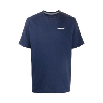 Patagonia Umweltfreundliches Logo-Print T-Shirt - - Tops - Herren - Blau - XS