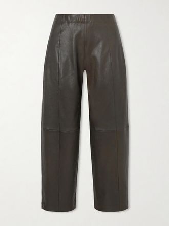 Stouls Pantalon Fusel&eacute; En Cuir Bugsy - Marron