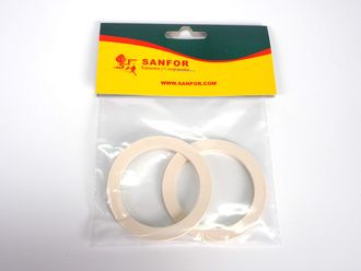 Sanfor SF SANFOR 57051 Blister Dichtung Espressomaschine, 3 Tassen, 2 Stück, Gummi, Weiß, 7,2 x 7,2 x 1 cm