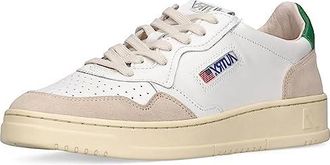 Autry Chaussures Sneakers Homme en Cuir Blanc AUMLS23 Blanc -Vert, Blanc et vert., 36 EU