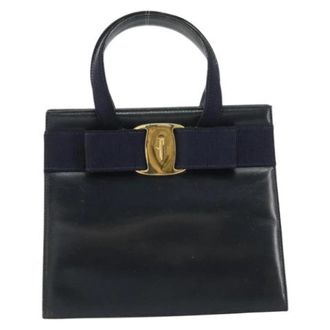 Ferragamo Pre-owned Leather Tote - - Pre-owned - Damen - Blau - ONE SIZE