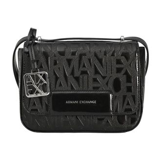 A|X Armani Exchange Femme, Sacs, Noir, Taille: ONE Size Sac bandoulière noir avec texture logo