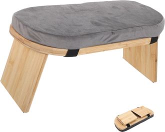 Milisten Klappbarer Meditationshocker mit Stoffbezug Ergonomischer Kniehocker f&uuml;r Yoga Gebet und Reisen Tragbare Seiza Kniebank f&uuml;r Achtsamkeit und Meditation