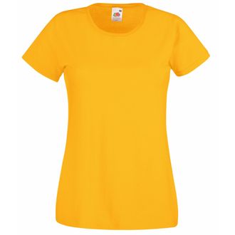 Fruit Of The Loom SS050 Lady Fit Valueweight T-Shirt f&uuml;r Damen, Gelb (Sunflower), Gr&ouml;&szlig;e XL, sonnenblume, X-Large