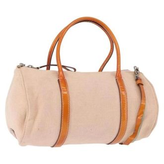 Prada Pre-owned Vintage Canvas Hand Bag - - Pre-owned - Damen - Beige - ONE SIZE