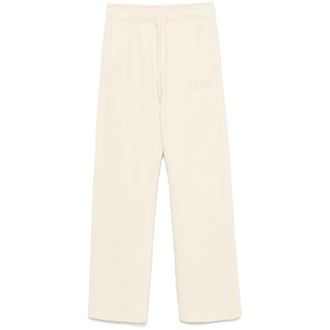 Autry Hose mit elastischem Bund und gesticktem Logo - - Trousers - Damen - Beige - S