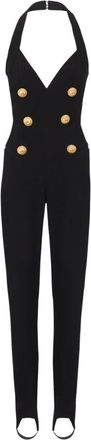 Balmain Femme, Combinaisons et Ensembles, Noir, Taille: 34 FR Combinaison pantalon tailleur en cr&ecirc;pe