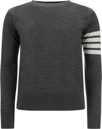 Thom Browne Gestreifter Wollpullover - - Knitwear - Herren - Grau - S