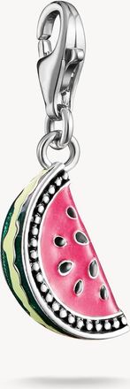 Thomas Sabo Wassermelonen-Anh&auml;nger in Silberoptik, Gr&uuml;n, Rosa und Schwarz