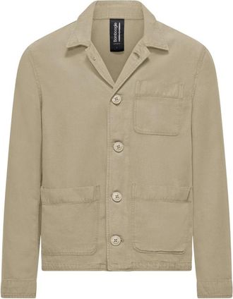 Bomboogie Homme, Vestes, Beige, Taille: L Dobby Tencel Linen Jacket