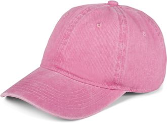 styleBREAKER Unisex Baseball Cap Vintage Look verstellbar 6-Panel Cappy in Washed Optik mit gebogenem Schirm Baumwolle Retro Cap Damen und Herren, Farbe:Dunkelrosa