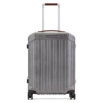 Piquadro unisex, Valises, Gris, Taille: ONE Size Trolley cabine rigide ultra-plat &agrave; quatre roues