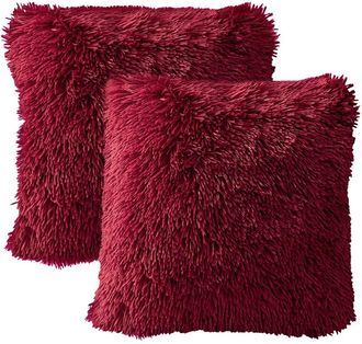 Miulee 2er Set Kissenbezüge Künstlich Weihnachten Kissenbezug Dekorative Dekokissen Kuschelkissen Plüschkissen Kuschelig Couchkissen Superweich Kissen Flausc