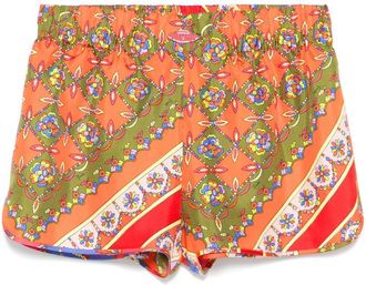 Pucci Seidenshorts mit Festa-Print - Grün