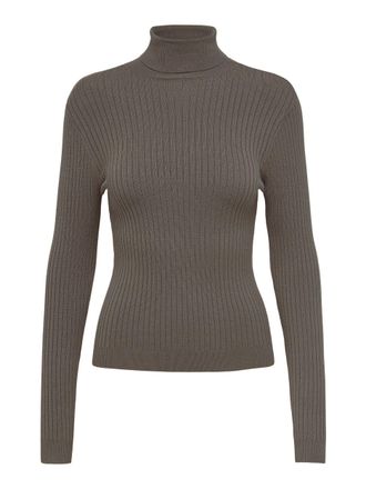 Only Damen ONLKAROL L/S Rollneck Pullover KNT, Walnut, XXL
