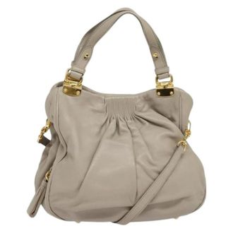 Miu Miu Pre-owned Cuir sacs-main - Femme - Pre-owned - Gris - Taille: ONE Size