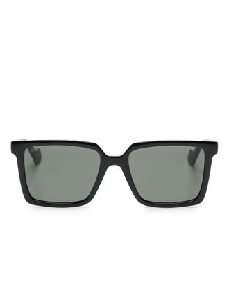 Gucci lunettes de soleil &agrave; monture carr&eacute;e - Noir