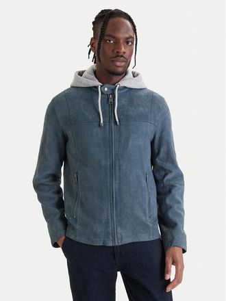 Milestone Lederjacke Rivoli 612205 60785 Blau Regular Fit