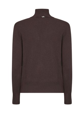 Herno Wrap-Front Cut-Out Sweater - Brown