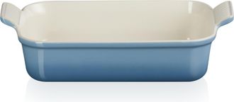 LE CREUSET Le Creuset Rechteckige Auflaufform Tradition aus Steinzeug, 26 cm, 2.4 Liter, Chambray, 71102264340001