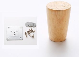 Generic 4er-Set M&ouml;belbeine aus Holz, 6-70 cm (2,36-27,56 Zoll), Sofaf&uuml;&szlig;e, Bettbeine aus massivem Gummibaumholz(8cm-Straight Legs)