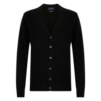 Daniele Fiesoli Schwarzer Woll-Cardigan Pullover - - Knitwear - Herren - Blau - M