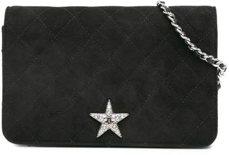 Chanel Hobo Bags - Quilted Suede Cocostellar Wallet on Chain - Gr. unisize - in Schwarz - f&uuml;r Damen