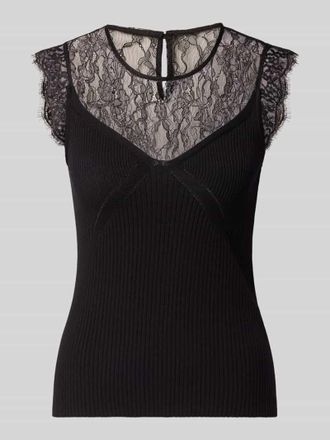 Vero Moda Top mit Spitzenbesatz Modell LINGA
