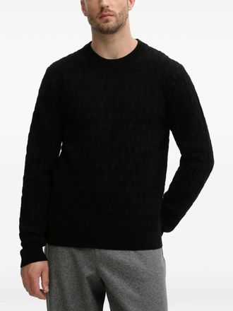 Michael Kors pull textur&eacute; &agrave; col rond - Noir