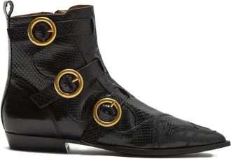Maliparmi buckle strap boots - Schwarz