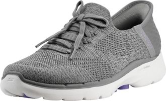 Skechers Hands Free Slip-Ins Go Walk 6-Lovely Day Sneaker für Damen, Grau/Lavendel, 38.5 EU