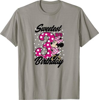 Disney Minnie Mouse Pink Polka Dot Sweetest 3rd Birthday T-Shirt